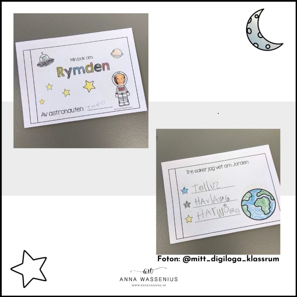 Min bok om rymden skolmaterial - Fröken Anna