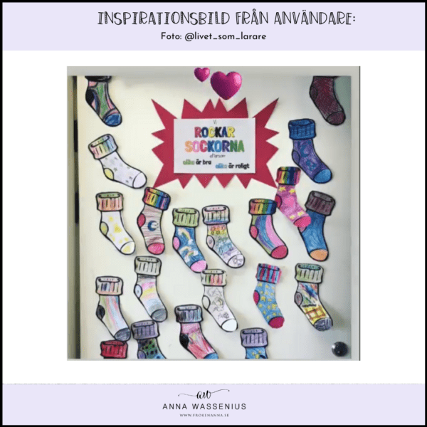 Rocka sockorna skolmaterial - Fröken Anna
