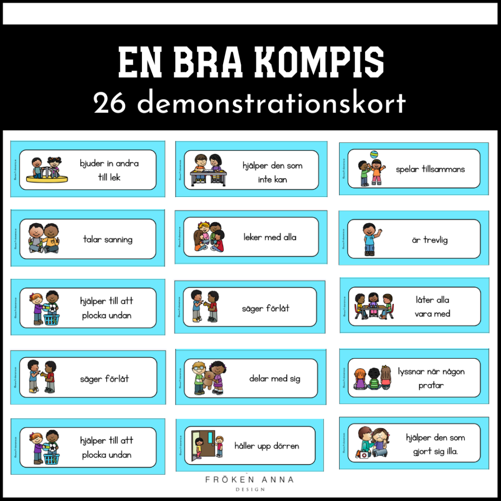 Materialpaket: En bra kompis / vänliga veckan / värdegrund skolmaterial ...