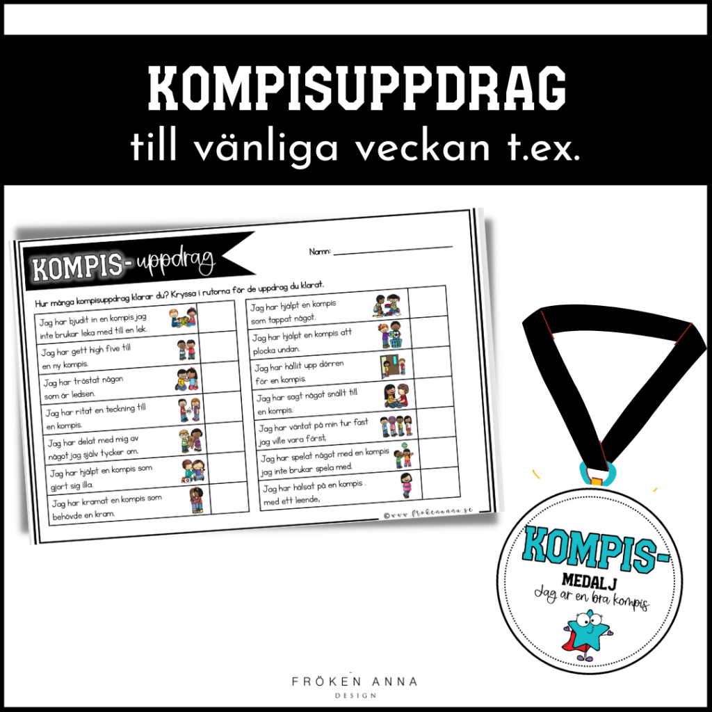 Materialpaket: En bra kompis / värdegrund - Fröken Anna