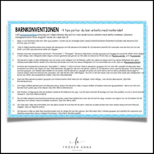 BARNKONVENTIONEN - Fröken Anna