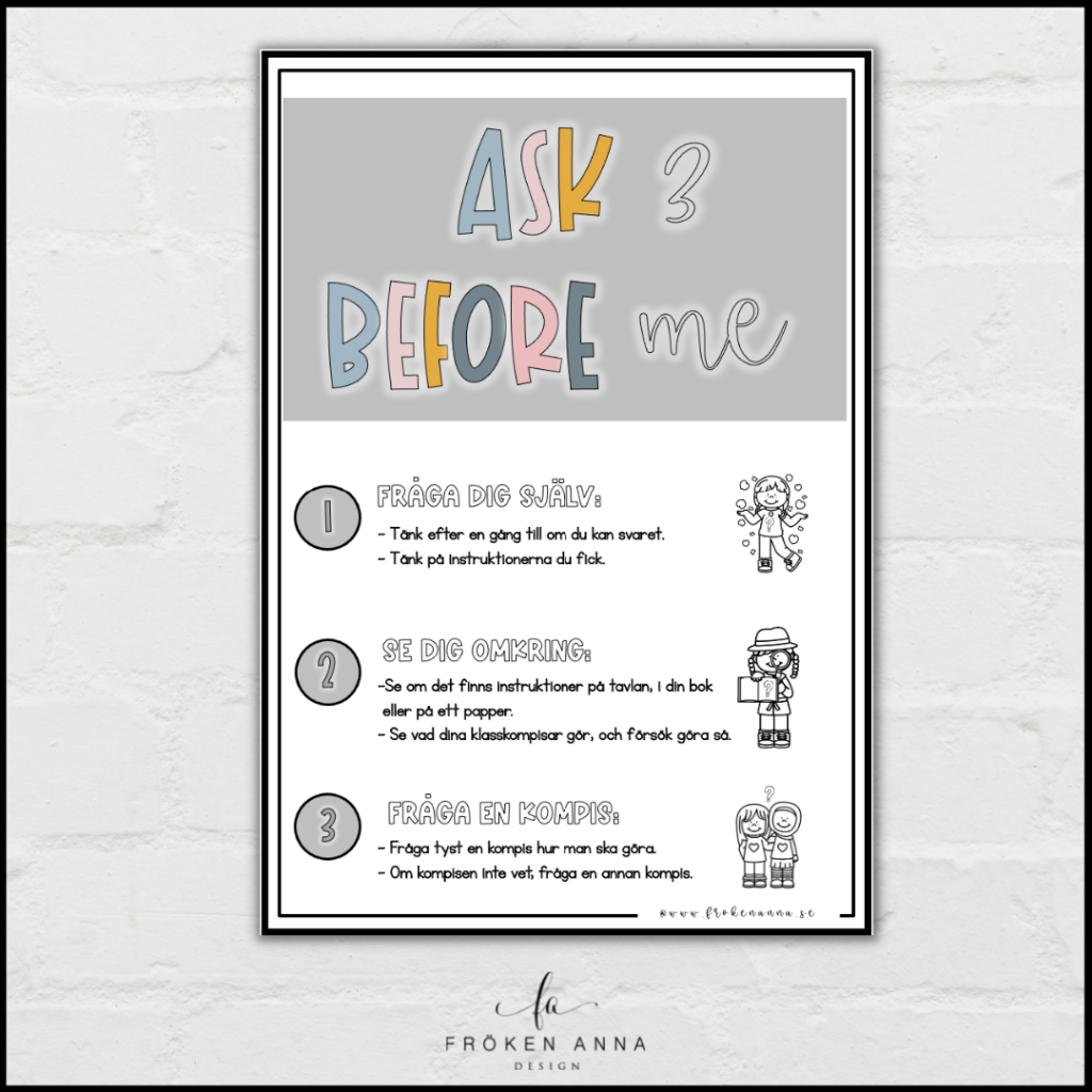 Ask 3 before me - Fröken Anna