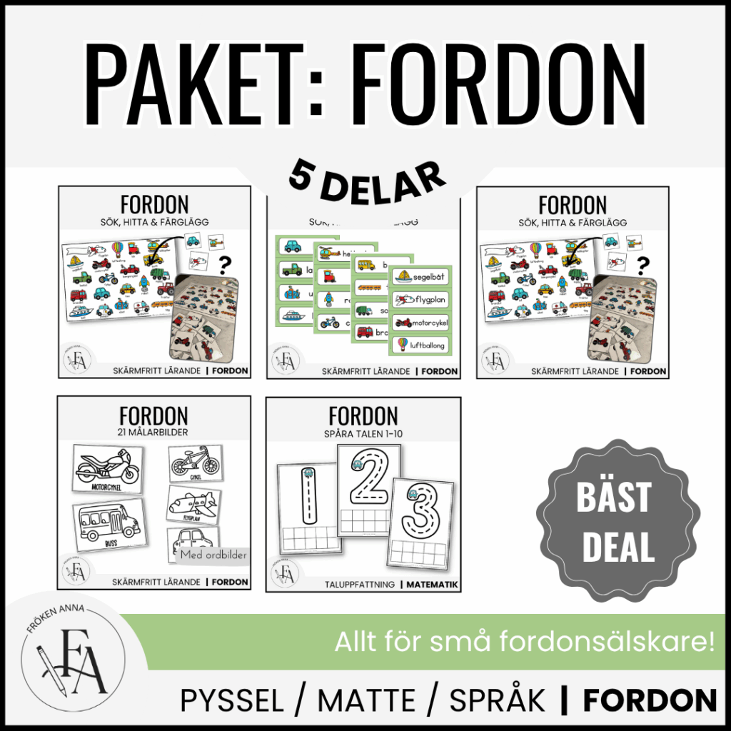 Startuppgift: Dagens / Veckans tal 0-9 - Fröken Anna