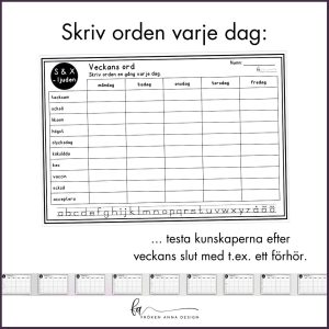 Lär dig stava! | Veckans ord | Intensivträna stavning - Fröken Anna