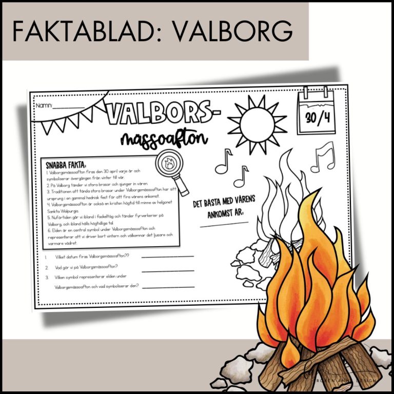 Faktablad: Valborg – Fröken Anna