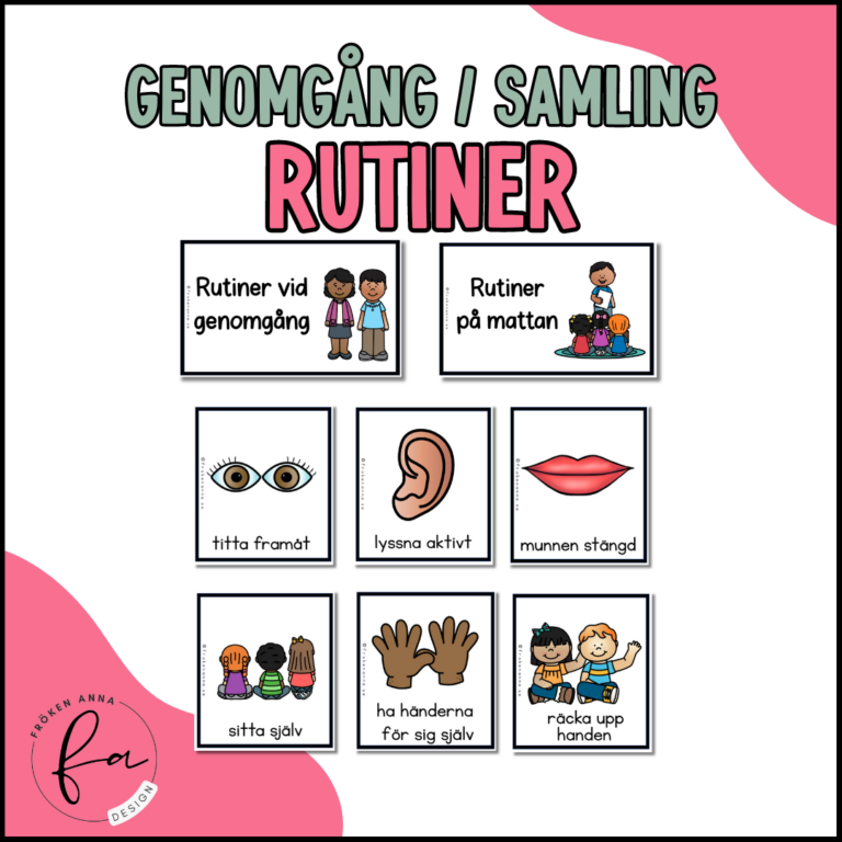 Rutiner på mattan och genomgång: Bildstöd - Fröken Anna