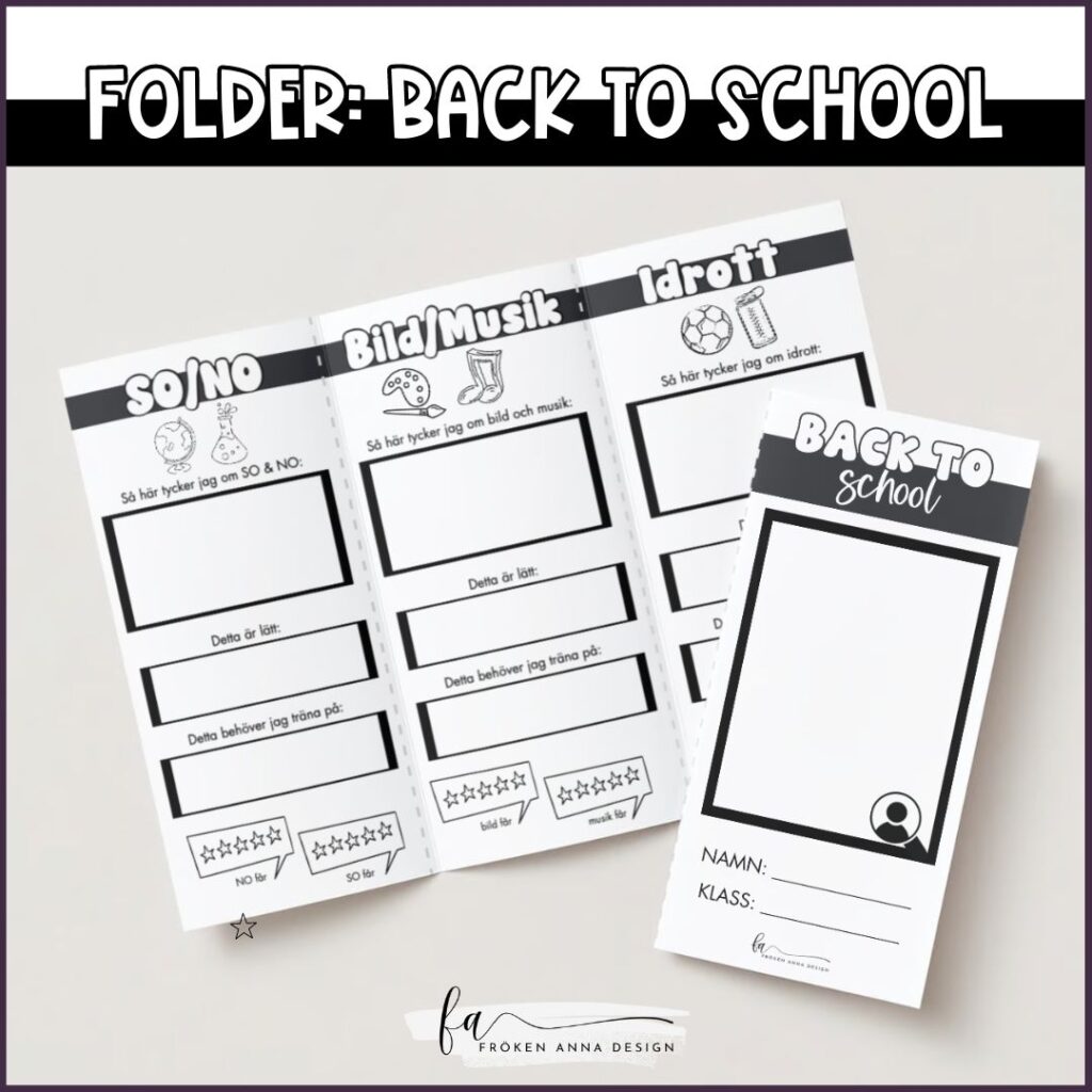 Back to school – folder – Fröken Anna
