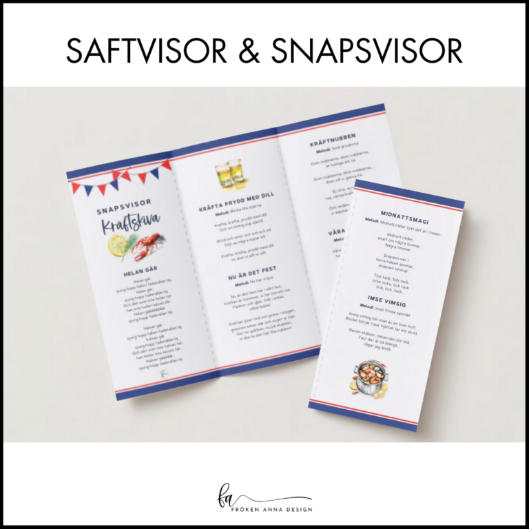 Kräftskiva: Snapsvisor och saftvisor - Fröken Anna