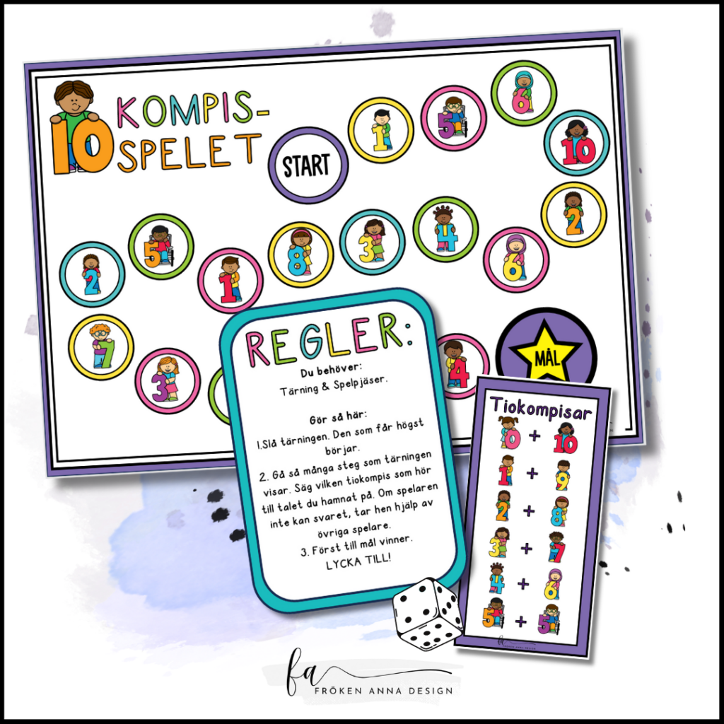 10-kompis-spelet (tema barn): Lär dig tiokompisar / tiokamrater ...