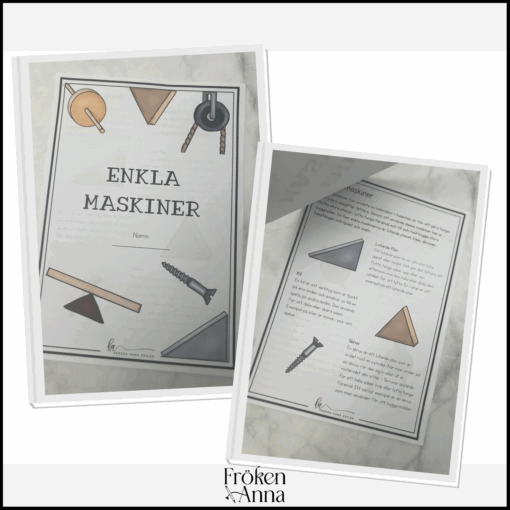 PAKET: Enkla maskiner (faktakort, arbetshäfte, flikbok och bildstöd ...