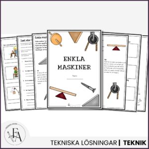 Enkla maskiner: Faktakort (läsförståelse och frågor) - Fröken Anna