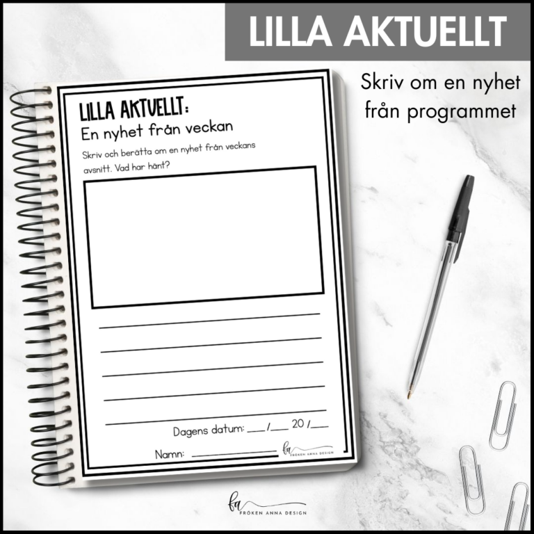Lilla Aktuellt Skola - Skriv om en nyhet - Fröken Anna