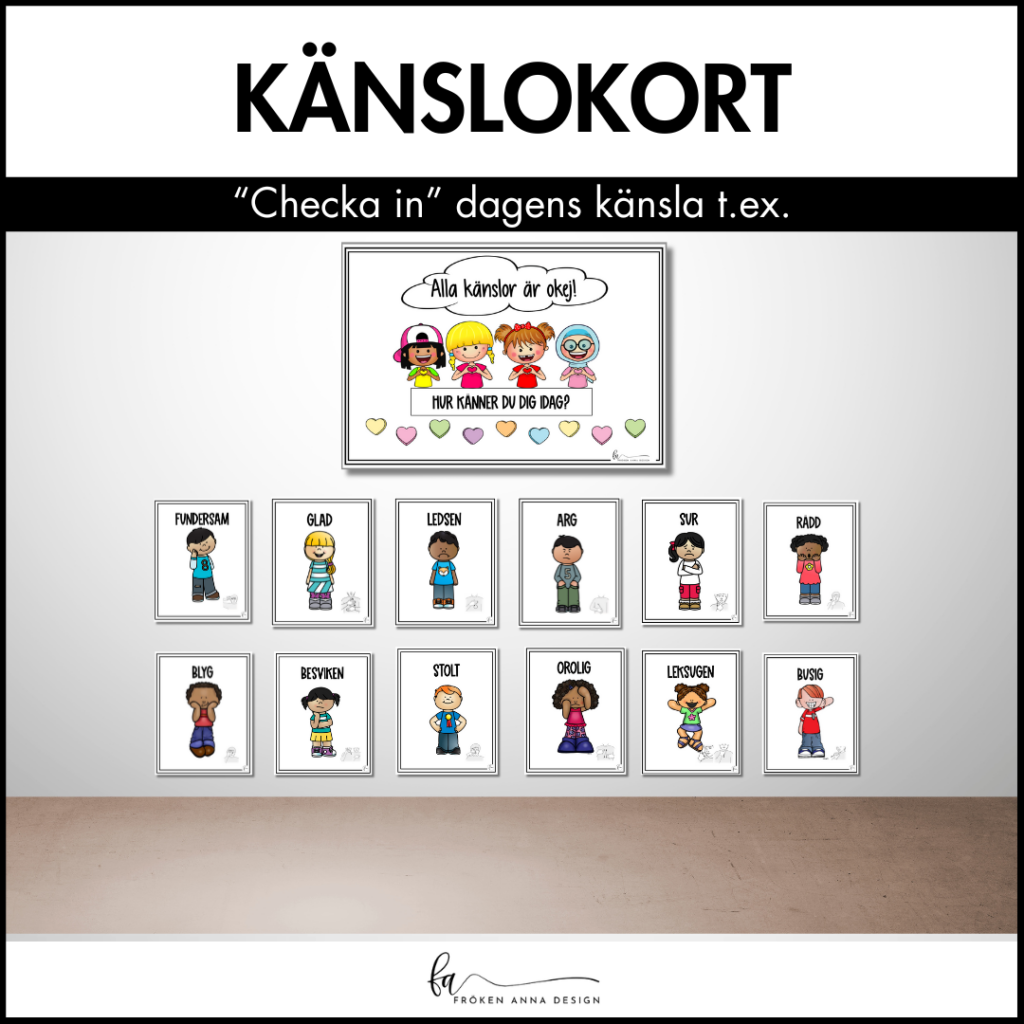 TEMA KÄNSLOR – Känslokort & Känslokarta med TAKK - Fröken Anna